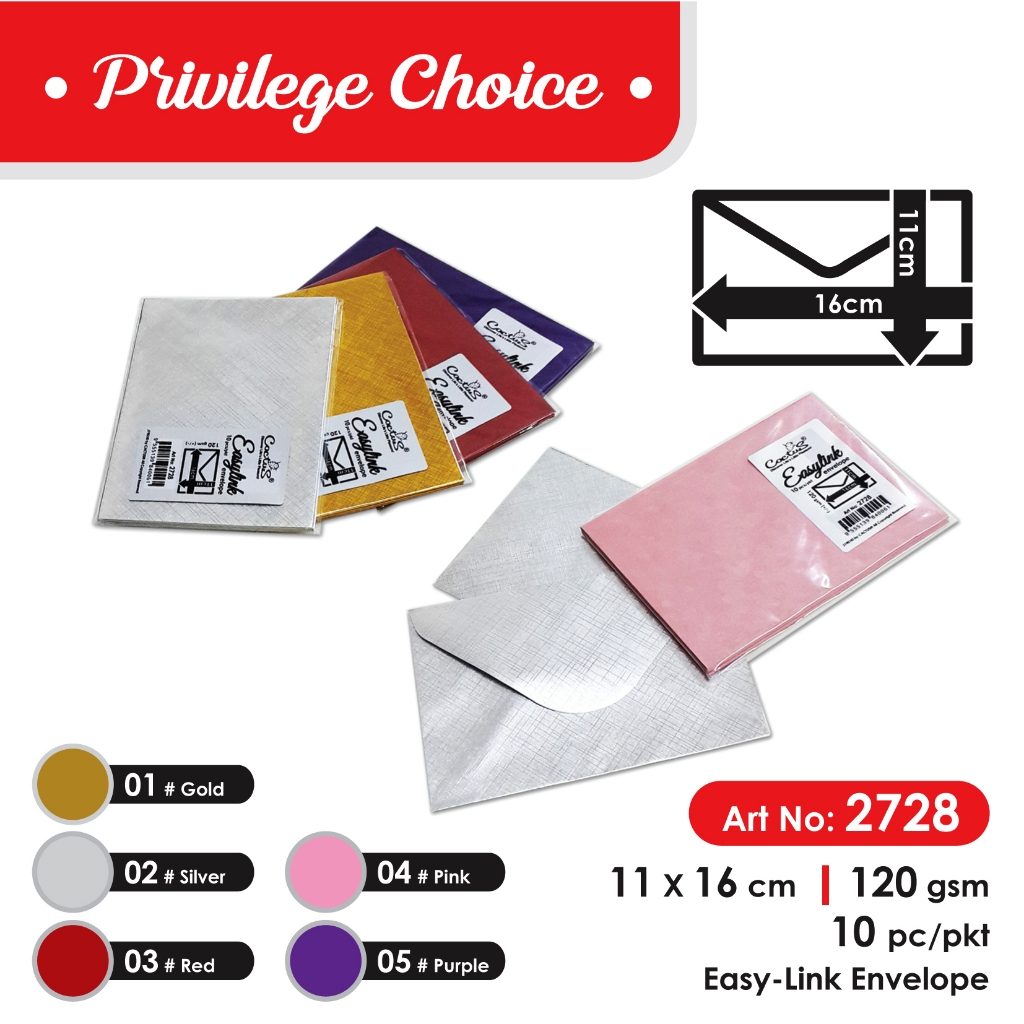 2728- Wedding Envelope Fancy Envelope Sampul Surat Kilat Metallic ...