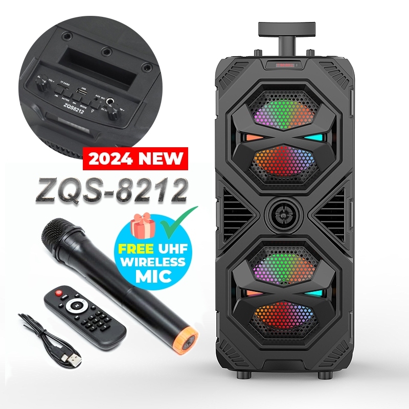 Dual 8" 40W Bluetooth KTV Speaker Portable Super Bass Home Party LED Karaoke Wireless Player w ...