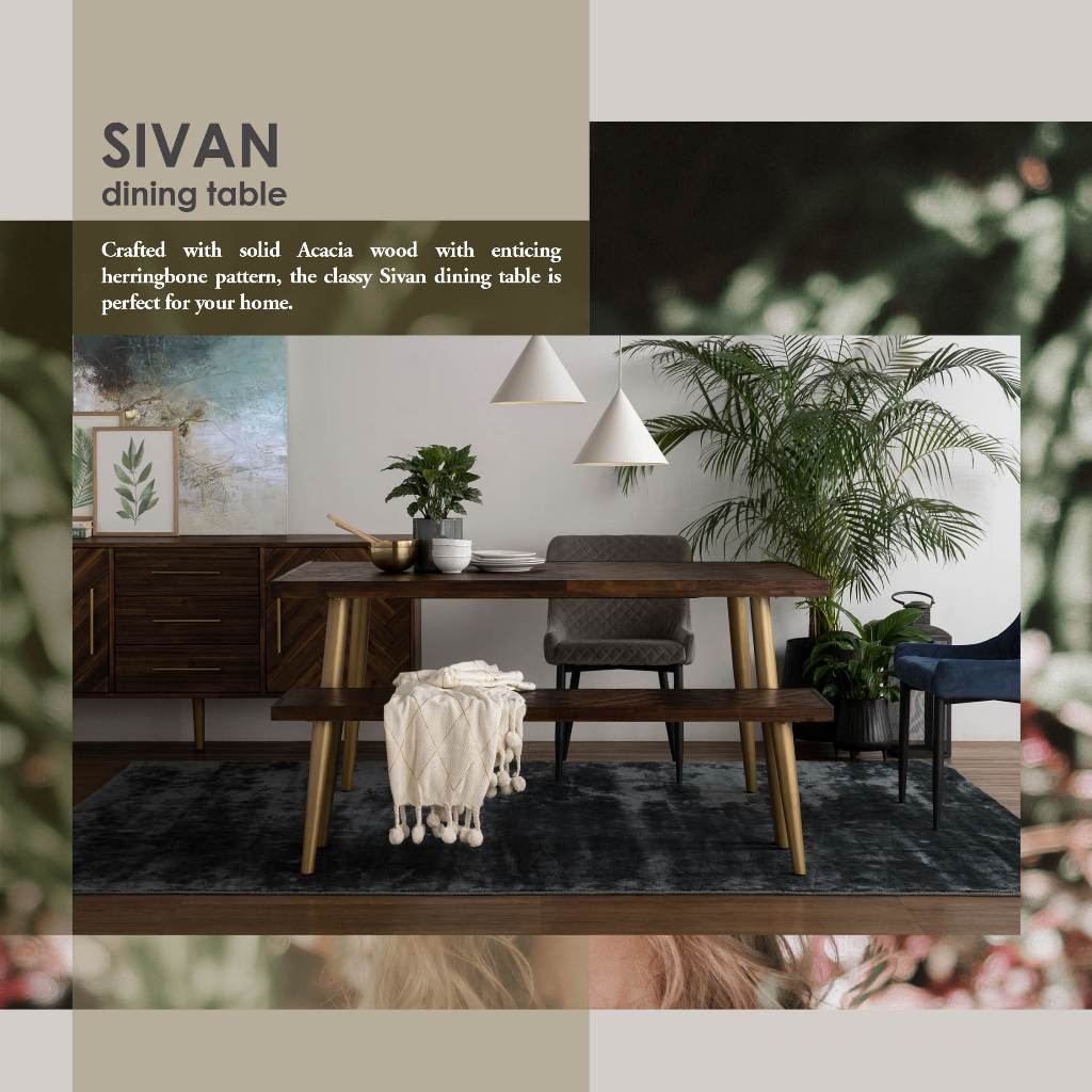 hinlim.com - SIVAN 1.6 M Dining Table / Meja Makan / Dining Room ...