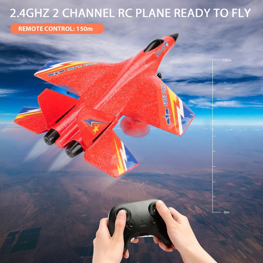 🔥Ready Stock🔥 2.4G Remote Control Airplane RC Airplane LED Drone ...