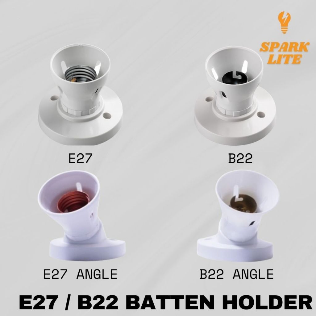 E27/B22 Angle Batten Lamp Holder / Batten Lamp Holder / Batten Holder ...