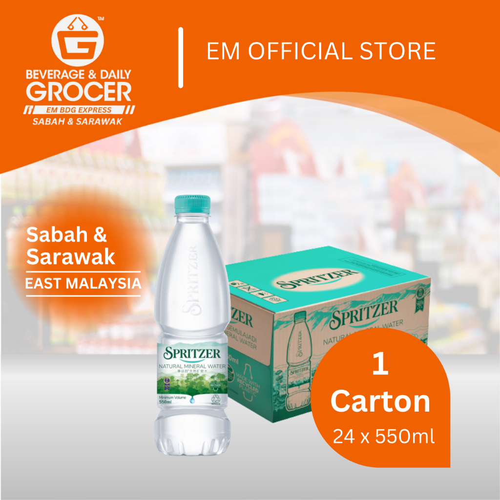 Spritzer Mineral Water 24x550ml (1 Carton) | Shopee Malaysia