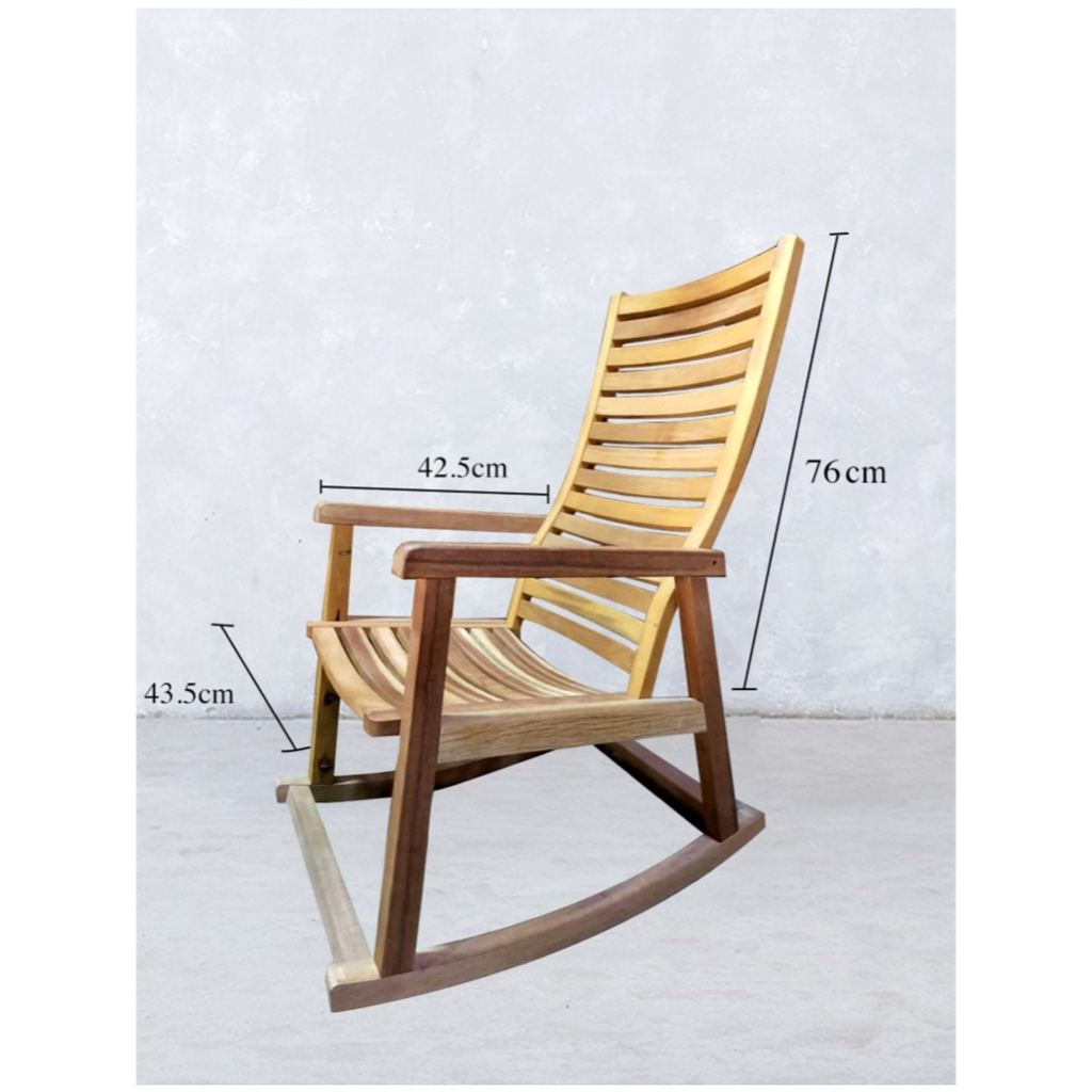 Solid Wood Wave Rocking Chair from Old Tree Wood 百年老树 实木摇椅(波)木椅子 工厂特制 ...