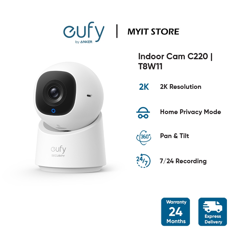 eufy Security Indoor Cam C220, 2K Resolution Security Camera with 360 ...