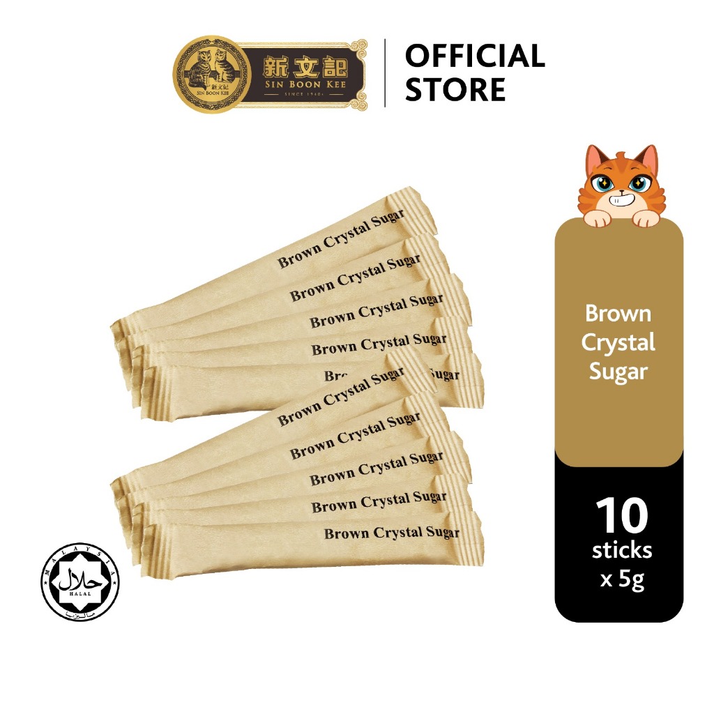 [ 10 Paket ] SBK Brown Crystal Sugar Stick Sachet Packet｜Gula Perang｜5g ...
