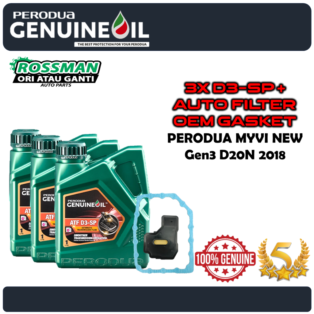 SET 3 Botol Myvi NEW Gen3 D20N 2019- Perodua Automatic Transmission ...