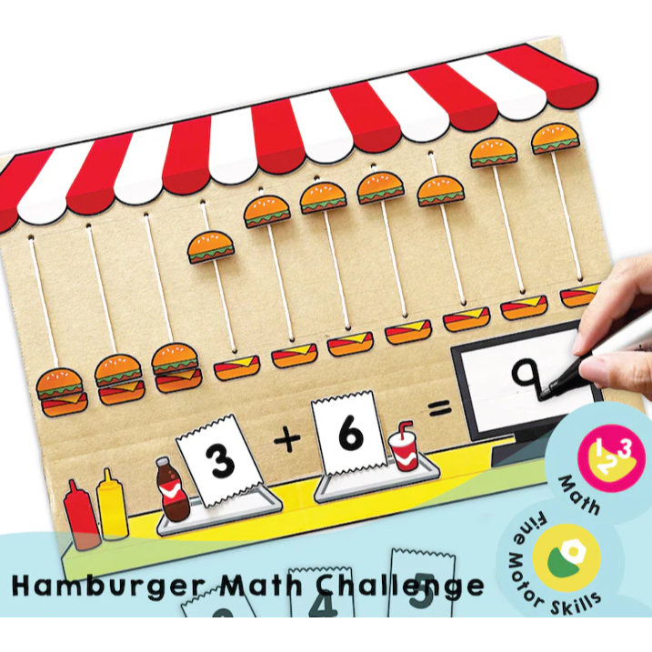 Softcopy] 102- Hamburger Math Addition Substraction Activity Printable ...