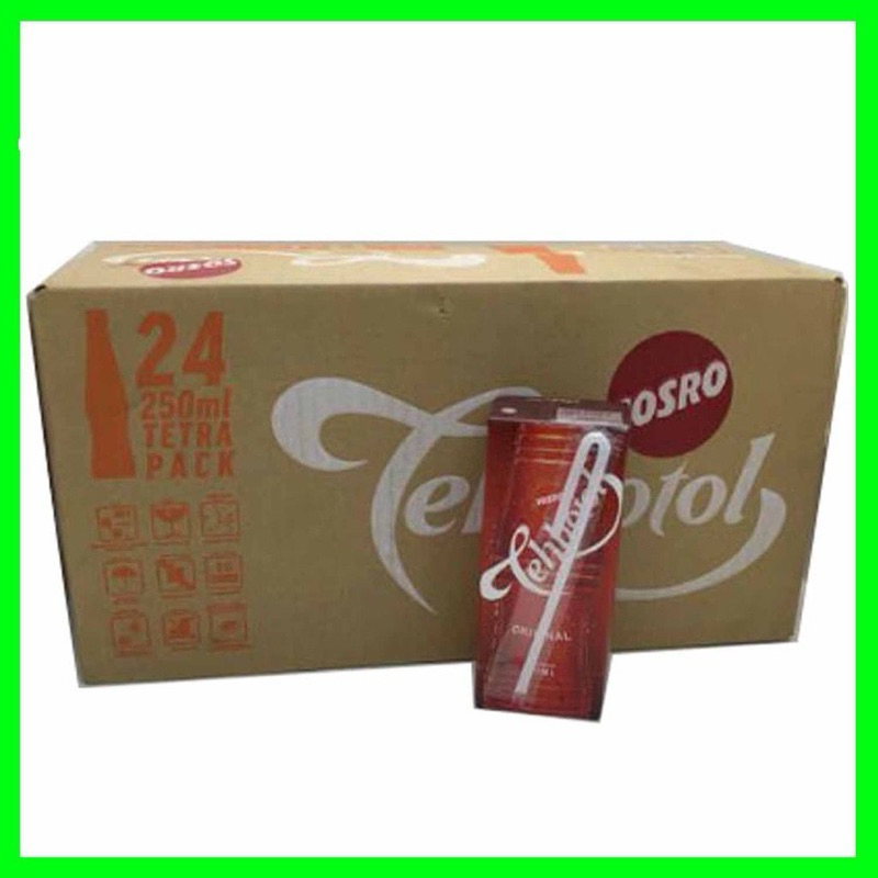 Teh Botol Sosro Pack Kotak 250ML Original Indonesia ( 1 Karton = 24 ...