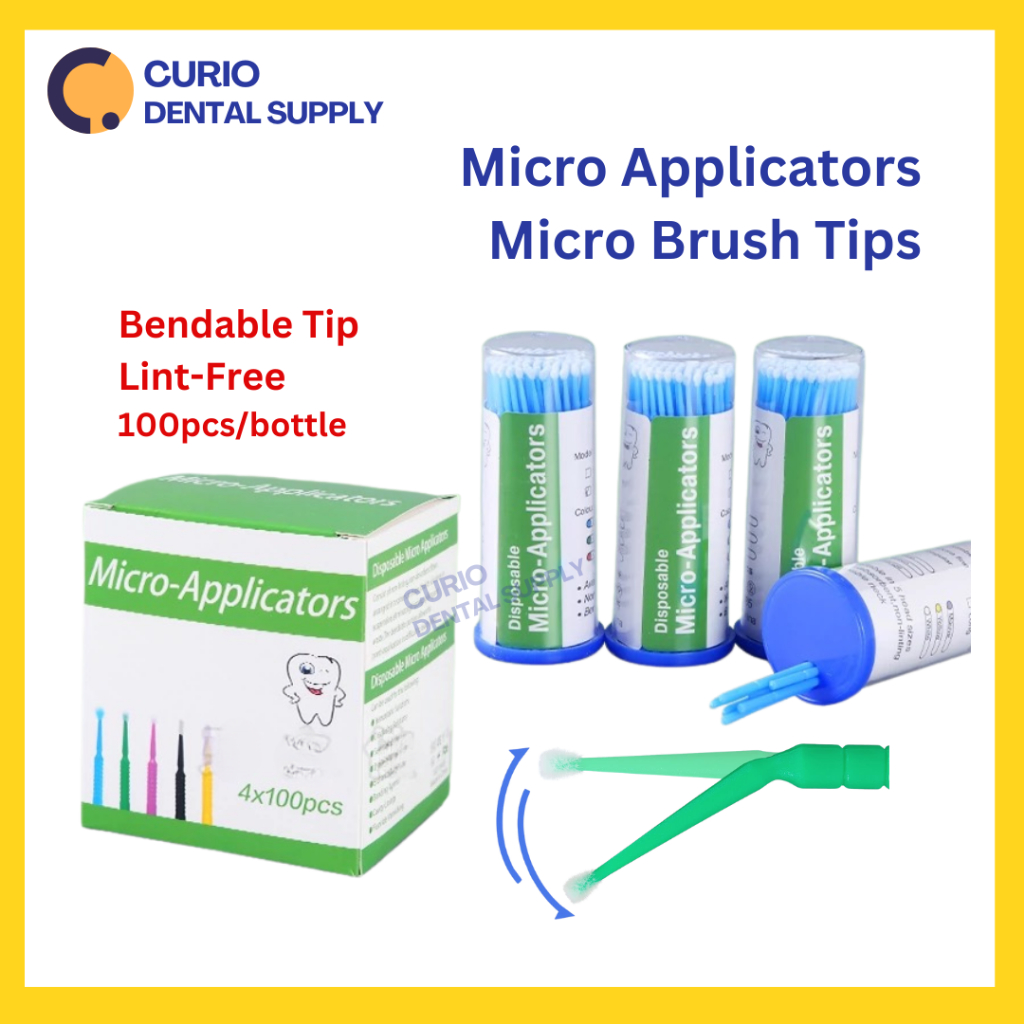 【READY STOCK】100 PCS Micro Applicators Brushes Dental Fine, Disposable ...