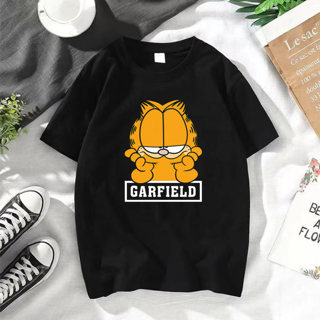 mybhaju garfield baju t shirt 100% cotton lengan pendek perempuan women ...