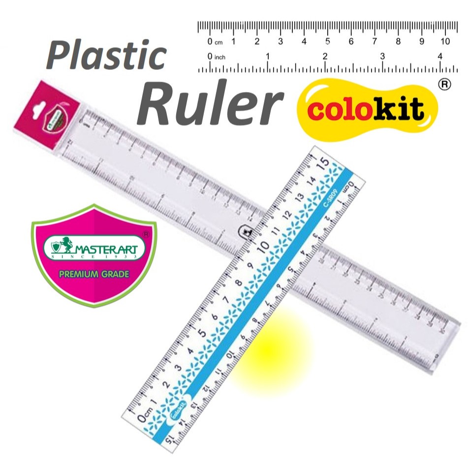 Masterart Ruler Colokit Ruler 6 inch 12 inch 15cm 30cm Short Long Ruler ...