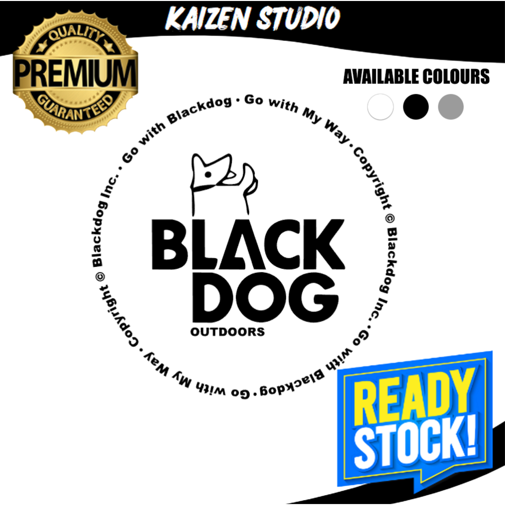 KAIZEN STUDIO Blackdog Circle Logo Vinyl Outdoor Cutting Sticker ...