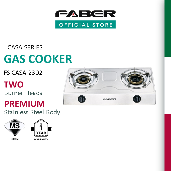 Faber casa Series 2 Burners Gas Stove Cooker Fs casa 2302 Dapur Gas | Shopee Malaysia
