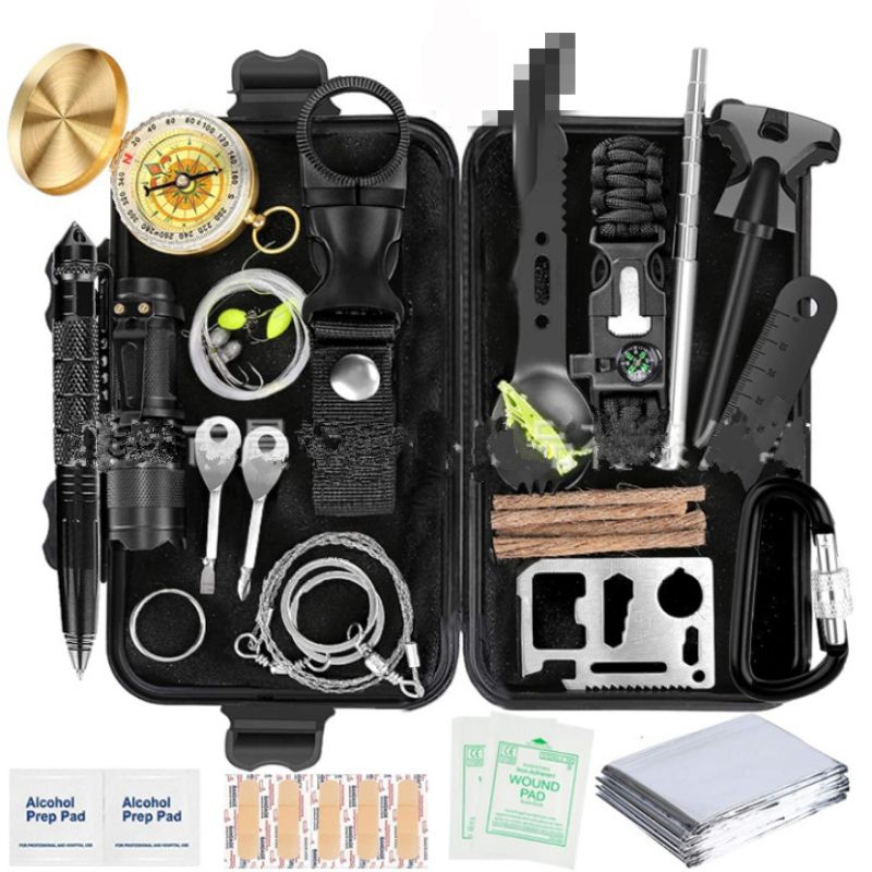Outdoor mountain climbing adventure survival tool combination set multi ...