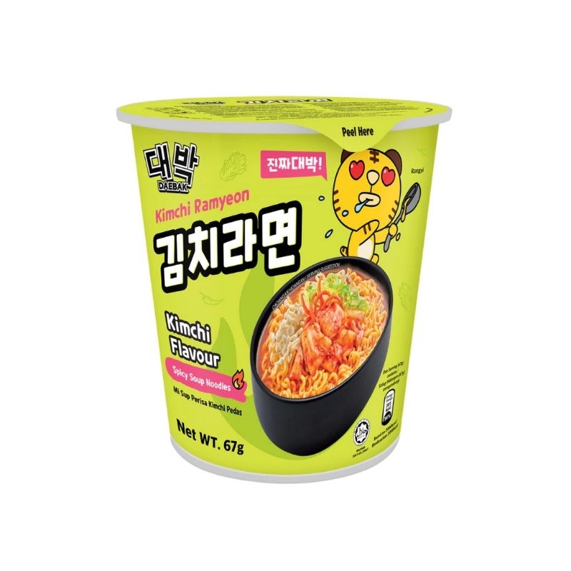 DAEBAK CUP Assorted Flavour (Rabokki/Kimchi/Jjampong/Miyeok Guk ...