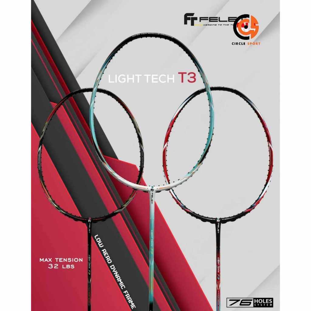 Felet Light Tech T3 (5U/G1) Badminton Racket Original 100% | Shopee ...