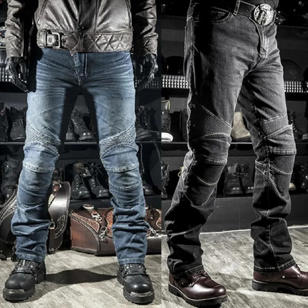 Motorcycle Riding Jeans Men Outdoor Moto Jeans Protective Knee Hip Pads ...
