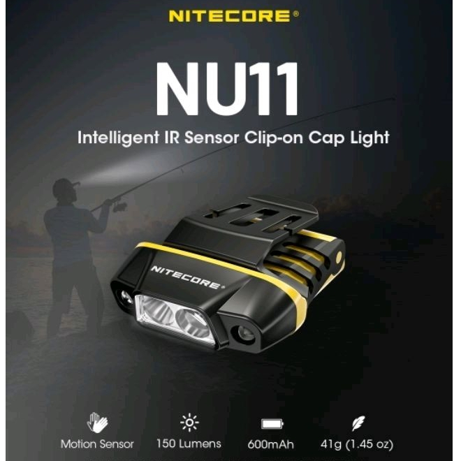 NITECORE NU11 Headlamp Flashlight Clip On Cap Light Lampu Suluh Kepala ...