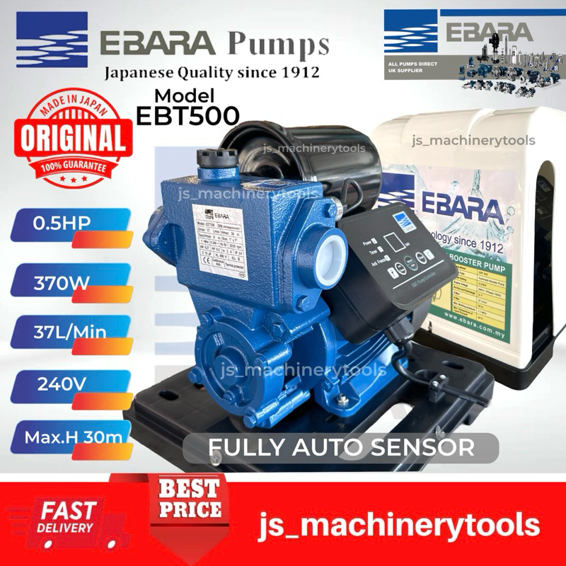 EBARA WATER PUMP JAPAN 370W FULLY AUTOMATIC BOOSTER PUMP 0.5HP WITH CASING INTELLIGENT PUMP ...