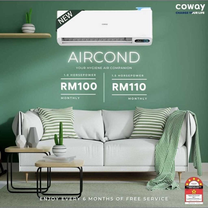 Aircond Coway inverter 5star | Shopee Malaysia