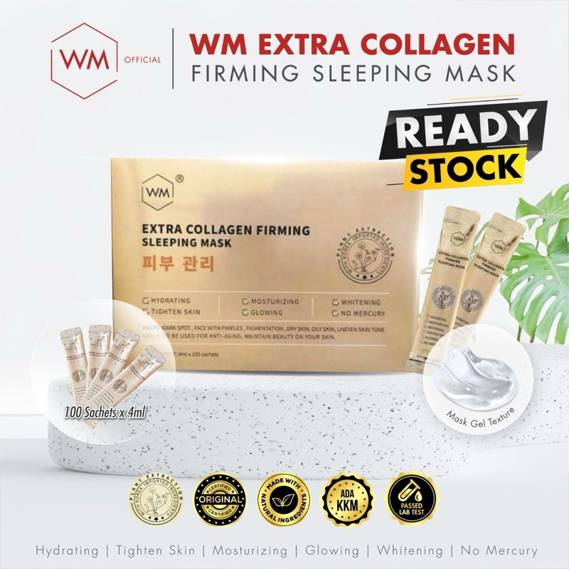 WM EXTRA COLLAGEN FIRMING SLEEPING MASK SACHETS (formulated from Korea ...