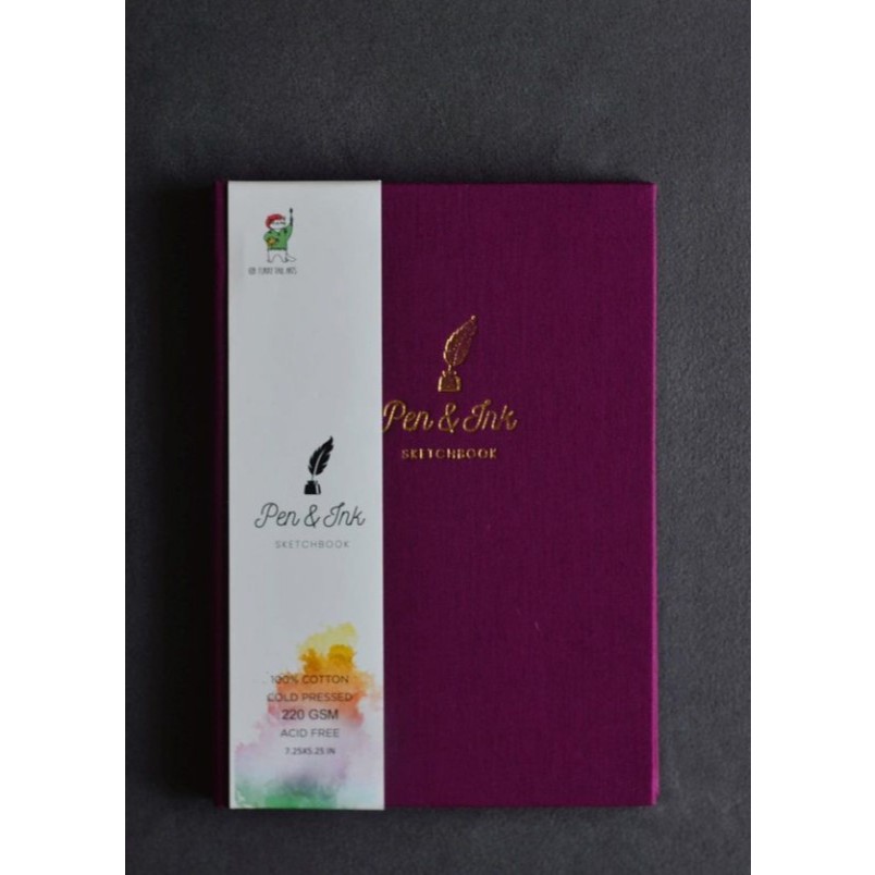 Furry Tail Arts Pen & Ink Sketchbook (Magenta) 100% Cotton 220gsm ...