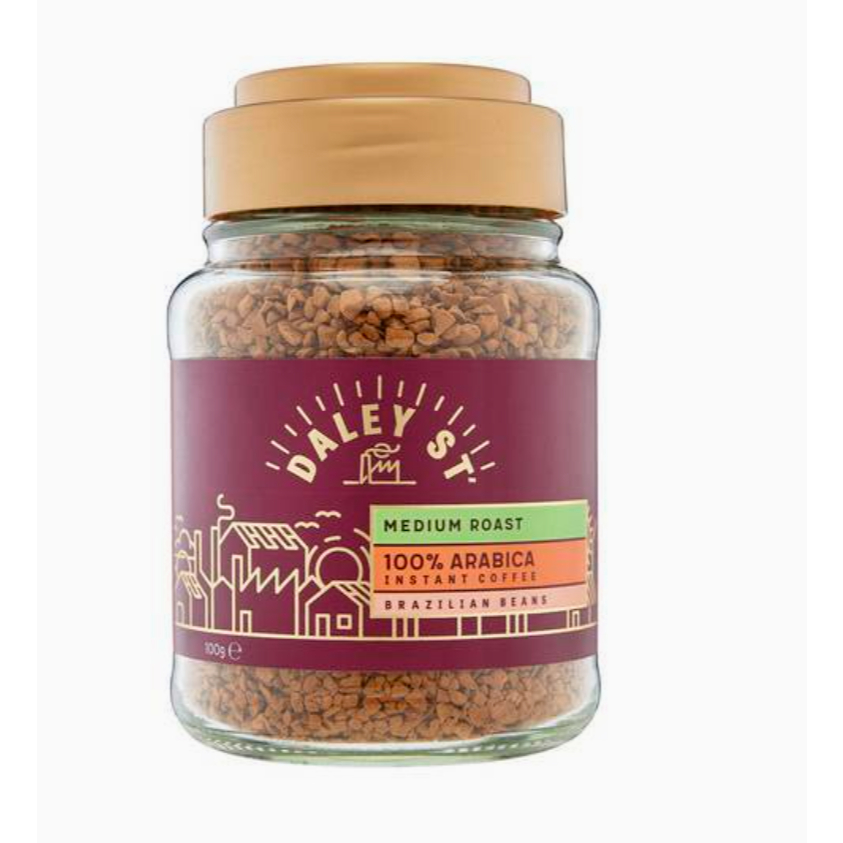Daley Street 100% Arabica Medium Roast Instant Coffee 100 g | Shopee ...