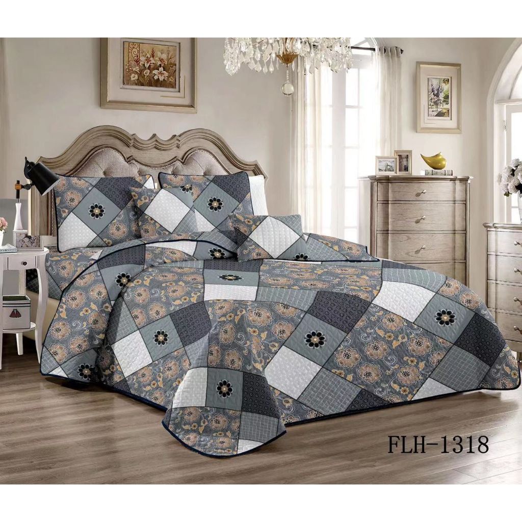 Cadar Patchwork Set (3IN1) Queen Size Quilt Bed Sheets 100% Cotton High Quality / Cadar Tilam ...