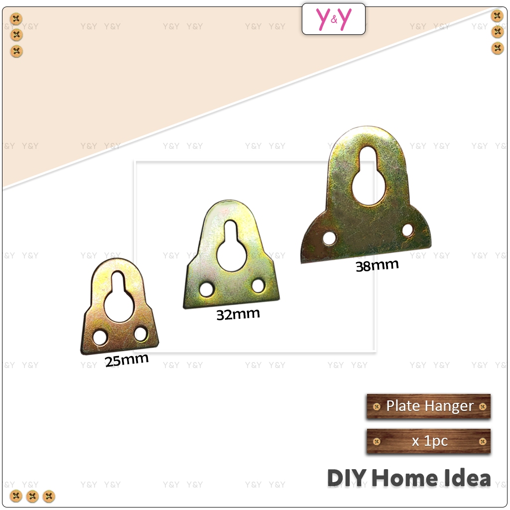 Y&Y Eco Picture Frame Hanger Metal Plate / Metal Flat Hanging Bracket ...