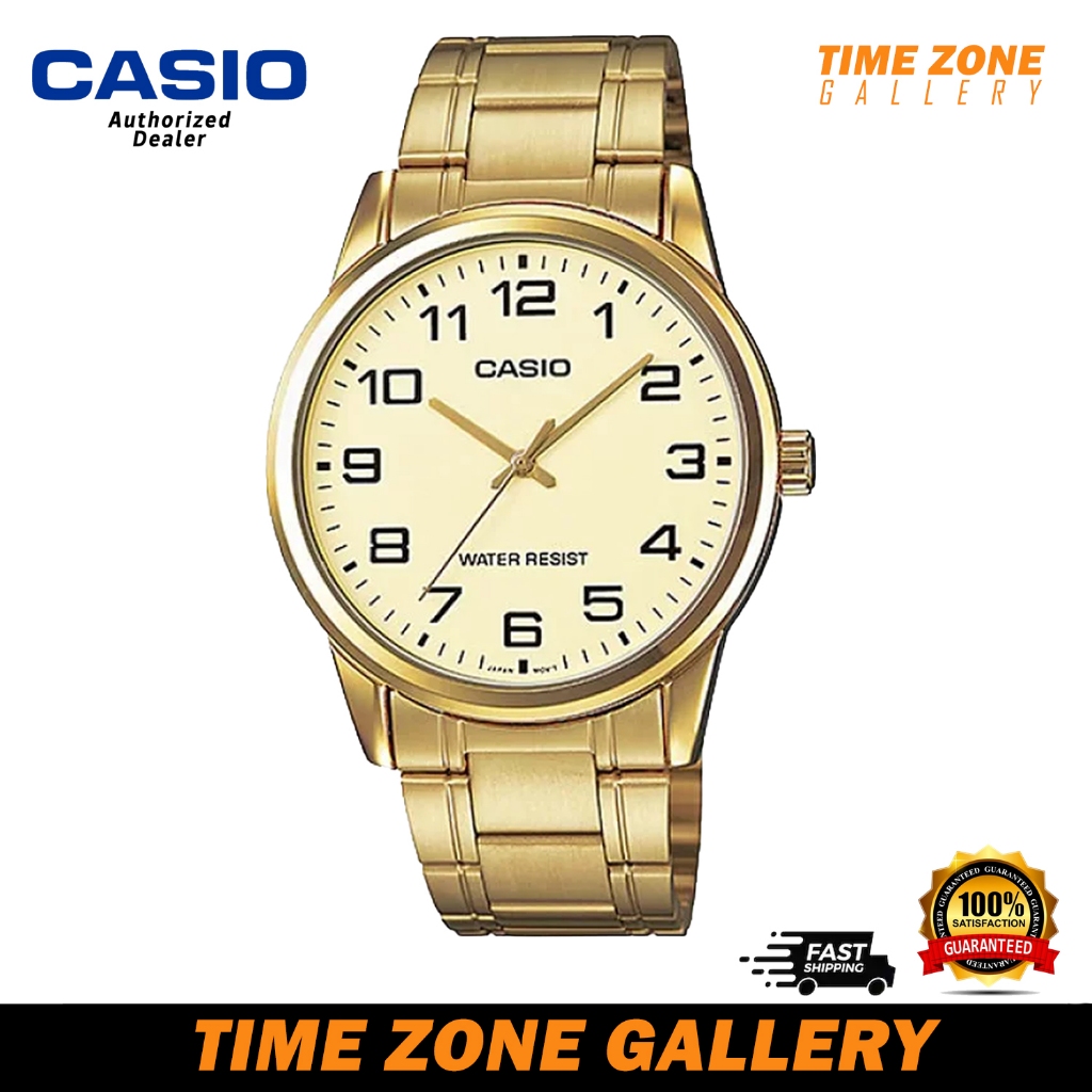 Casio Standard MTP-V001 Series Gold Stainless Steel Strap Men's Watch ...