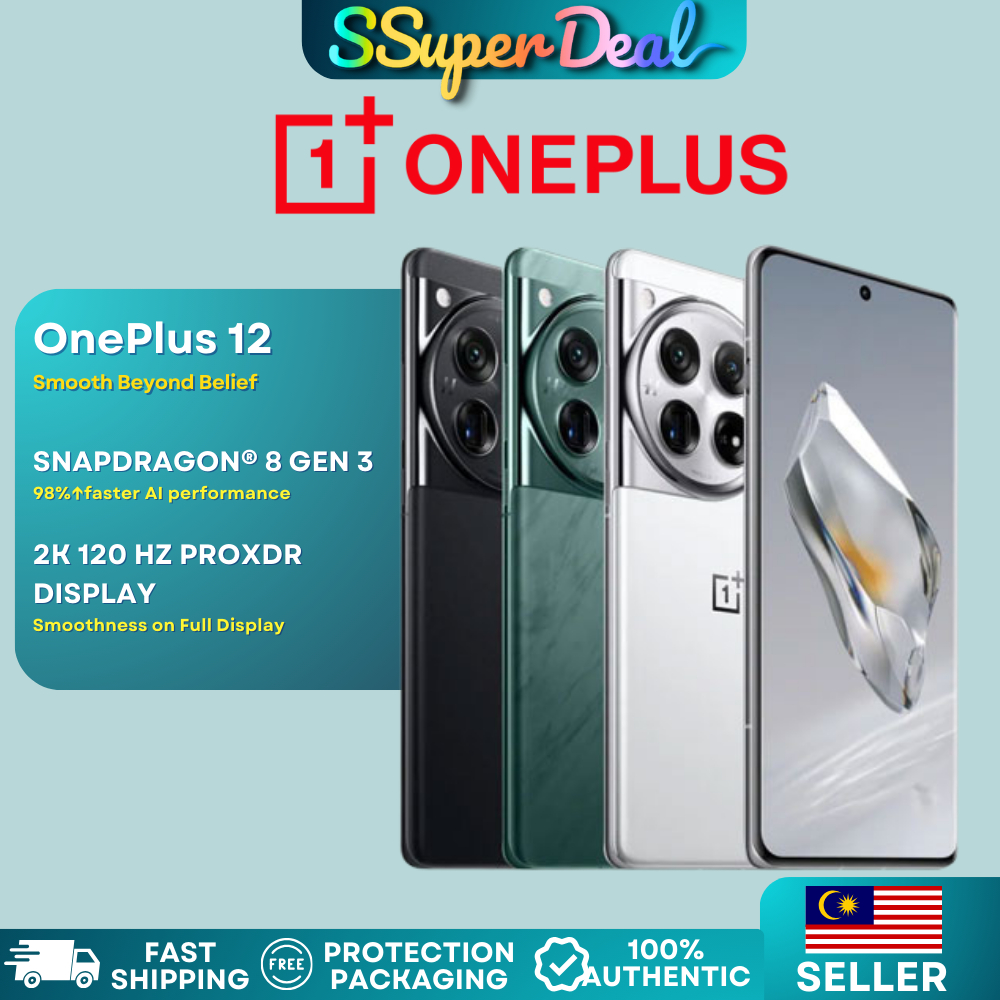 OnePlus 12 Android Smartphone Snapdragon 8 Gen 3 2k 120Hz Super Fluid ...