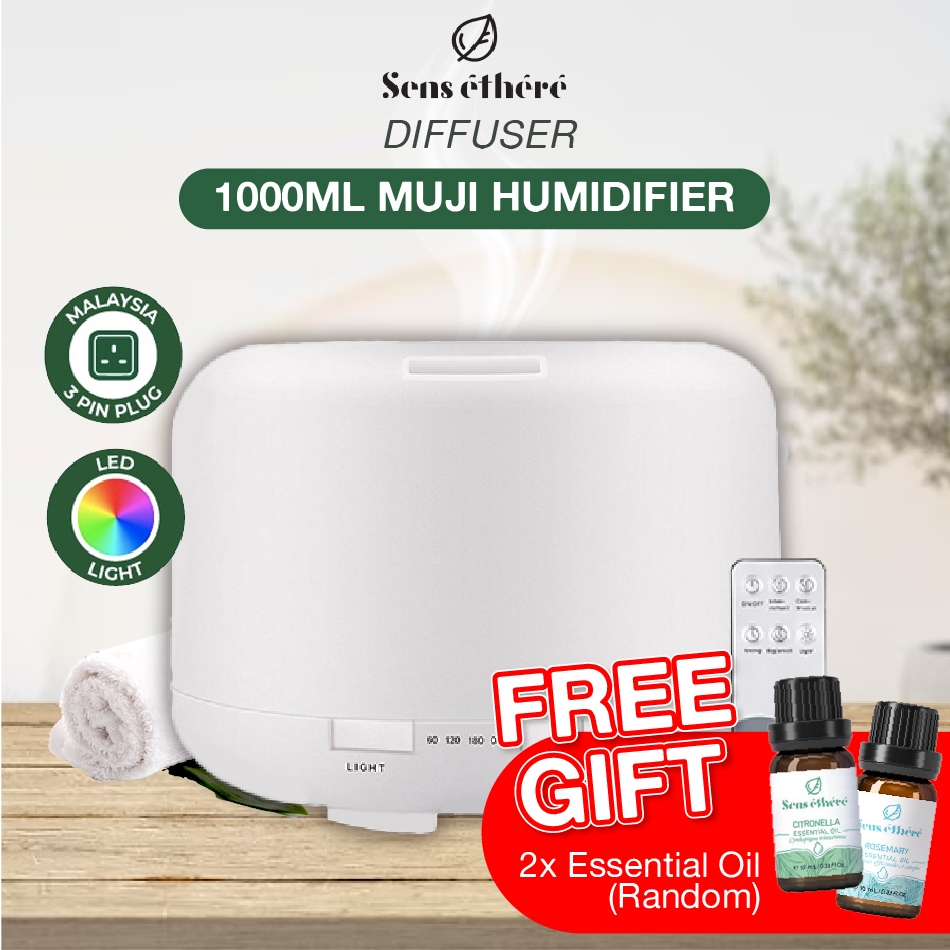 Sens éthéré 1000ml Muji Design Air Humidifier Aroma Diffuser Colorful ...