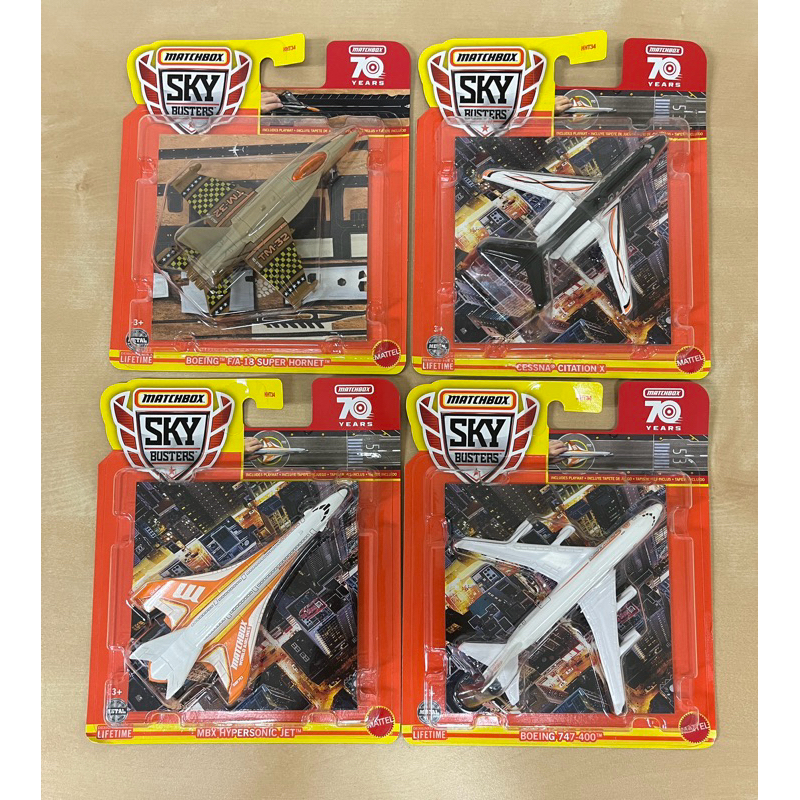 Matchbox Sky Busters ~ Cessna Plane / Airbus / F-18 / Boeing / Spacex ...