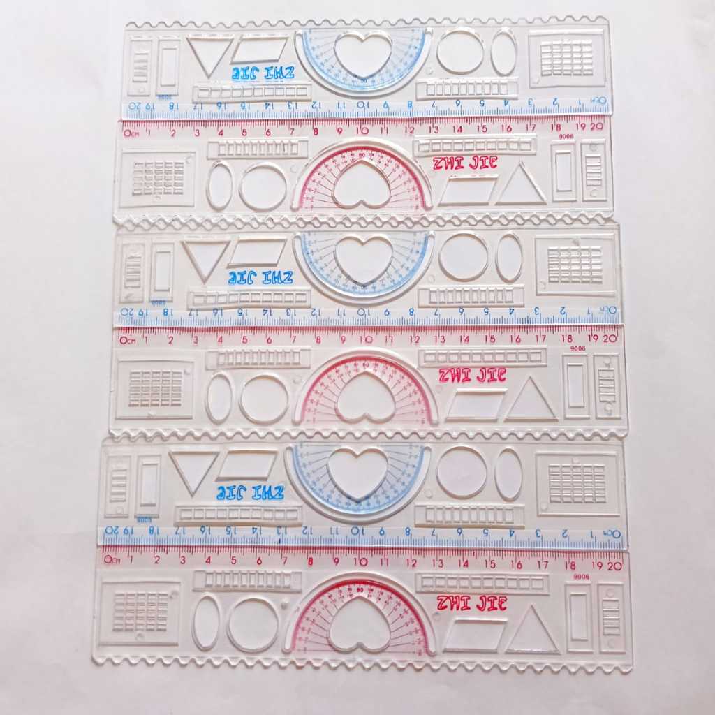 Transparent Multifunctional Geometric Ruler 20CM 1 pc | Shopee Malaysia