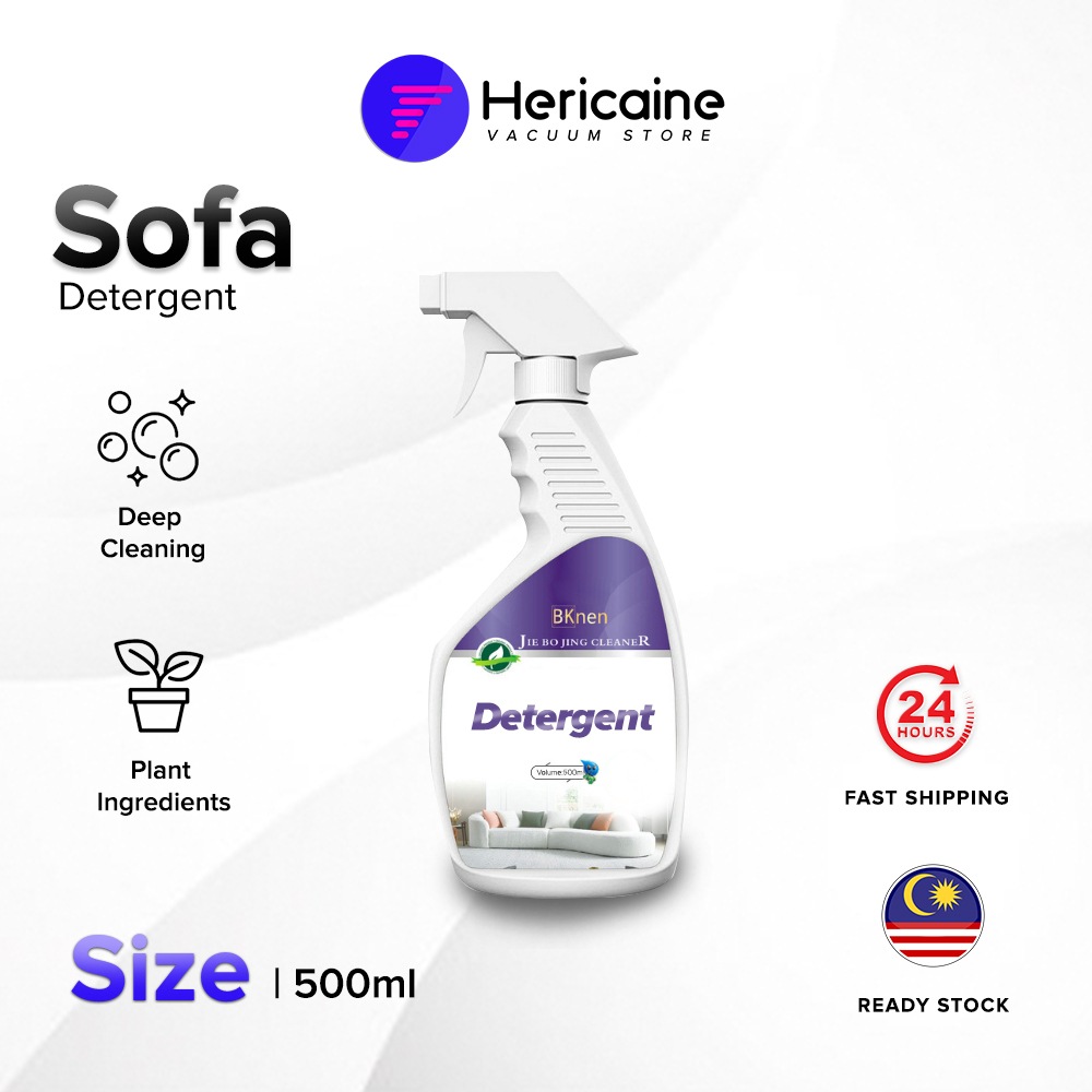 Hericaine Sofa Detergent (500ml) Dry Cleaning Spray for Fabric Sofa ...