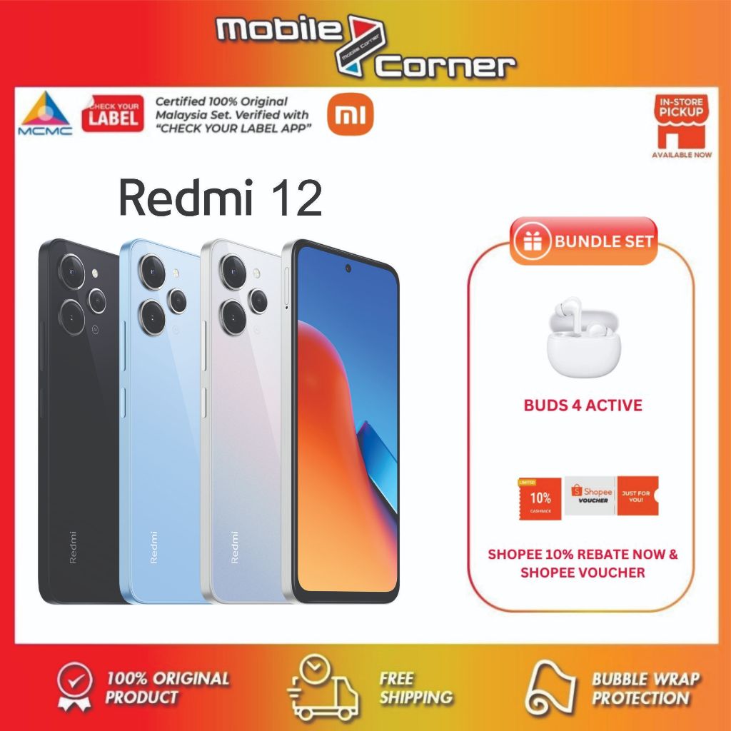 Redmi 12 (8GB RAM + 256GB ROM) 🎁 Original Xiaomi Malaysia Warranty ...