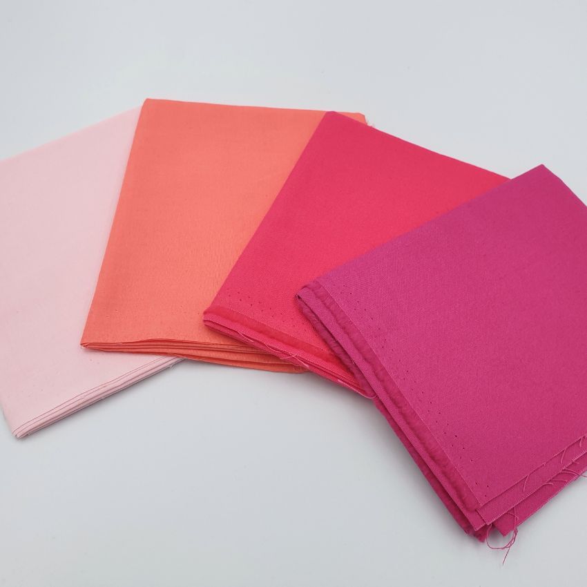 100% Kain Cotton Plain Pink Shades Color, Jahit Pakaian Patchwork Jahit ...