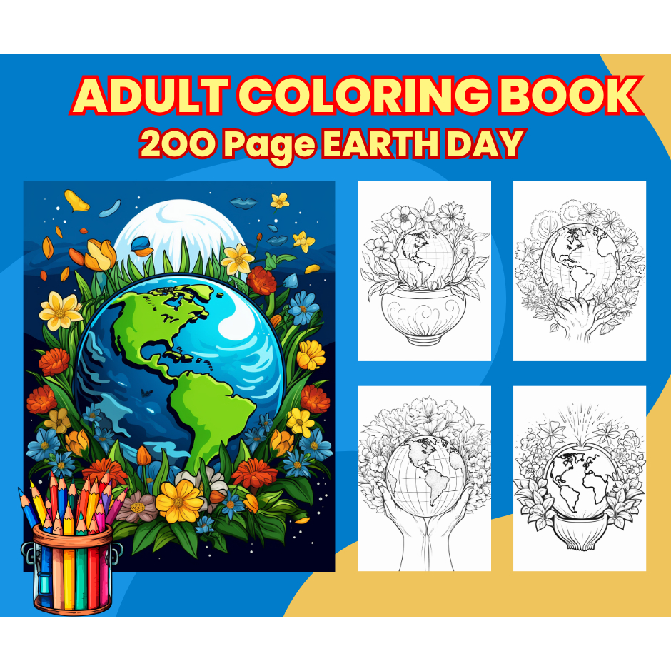 [PDF] 200 PAGES COLOURING PAGE EARTH DAY - Coloring Book For Adult ...