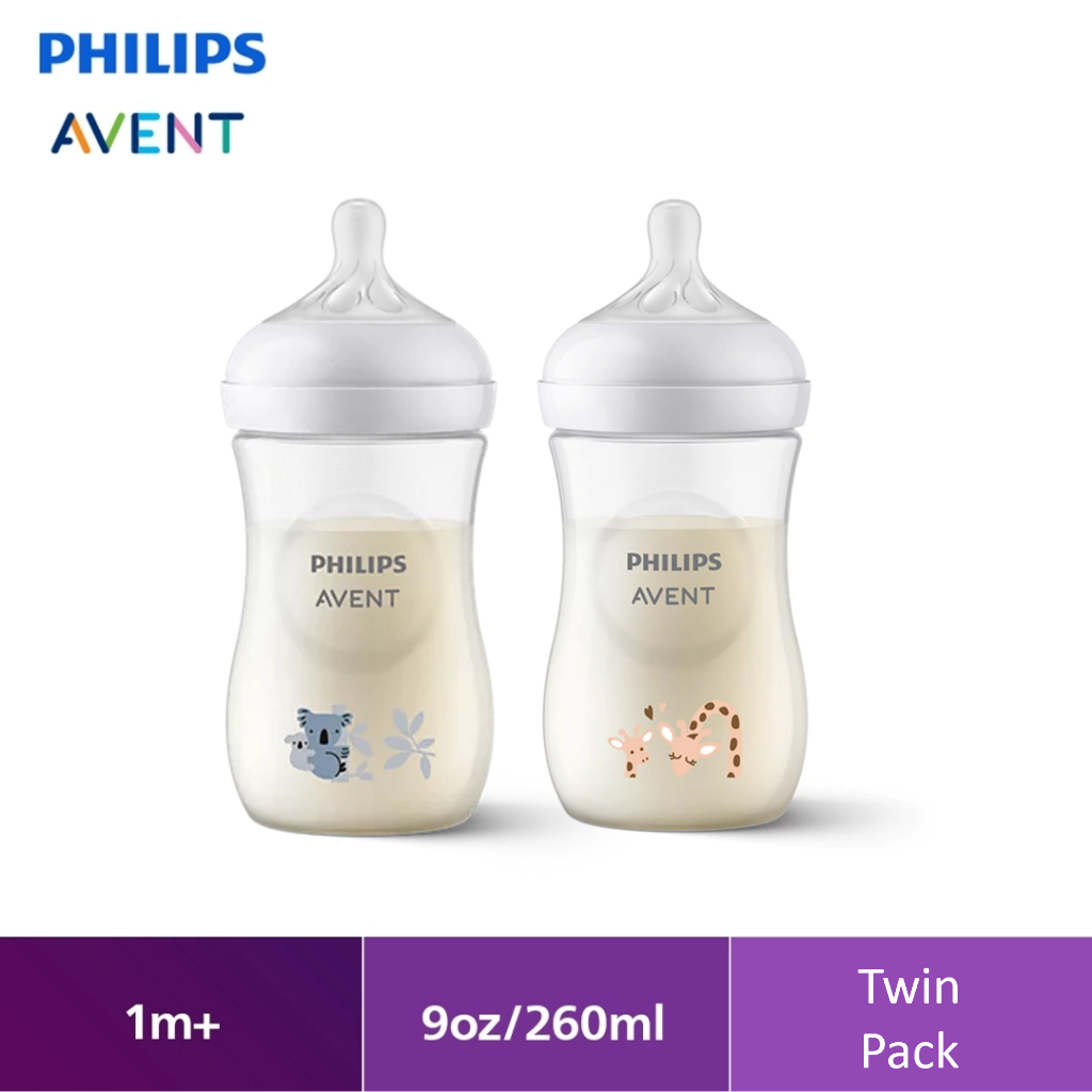 [Bundle of 2] Philips Avent Natural Response Baby Bottle 1m+ (9oz/260ml ...