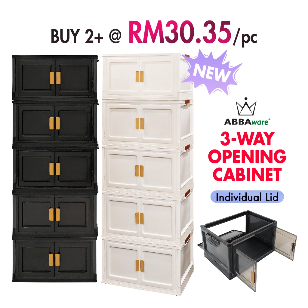ABBAware 1/2/3/4/5 Layers Large Capacity Storage Cabinet/ Twin Doors ...