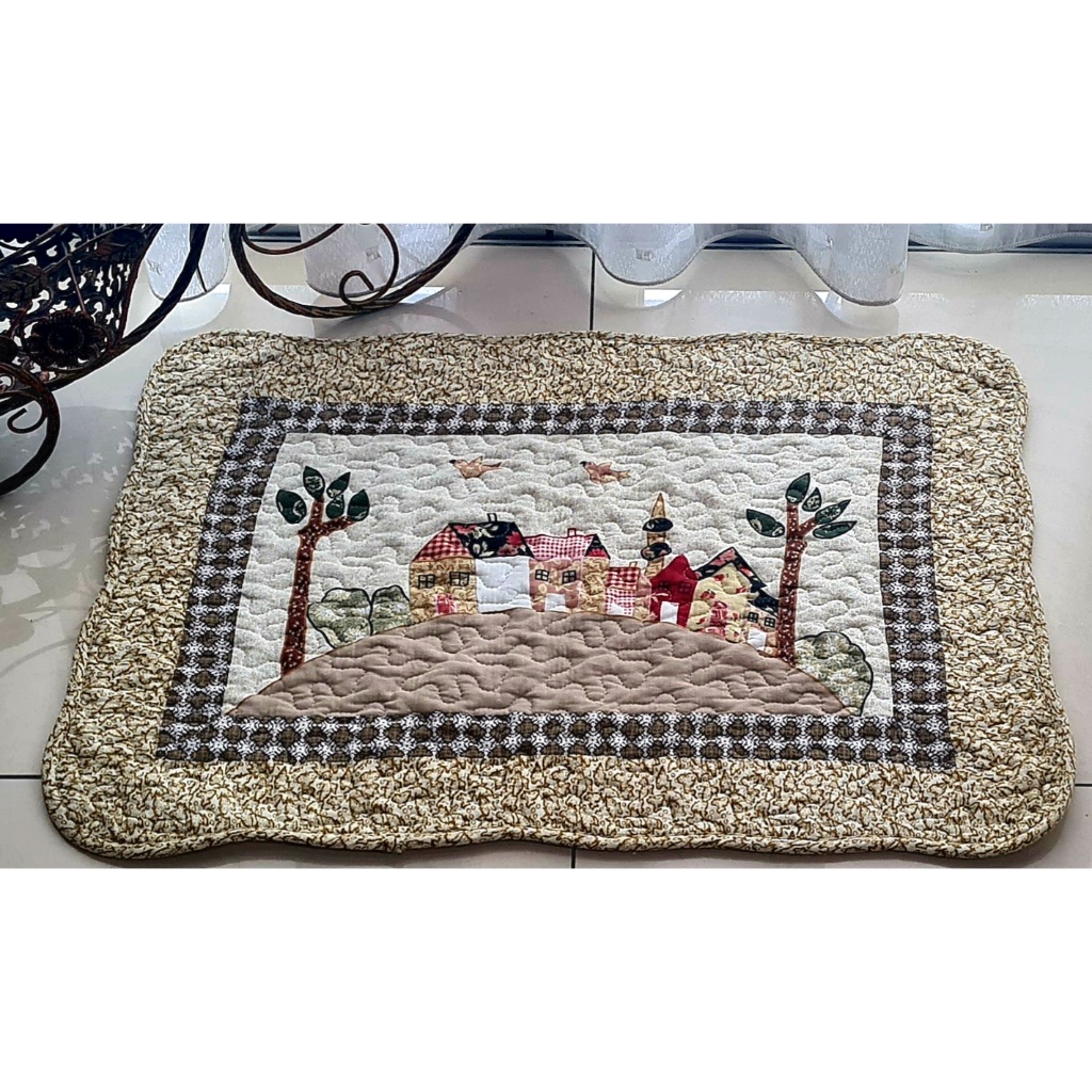 Lapik Kaki Patchwork Cotton 50cm x 70cm Size BESAR Anti Slip READY ...