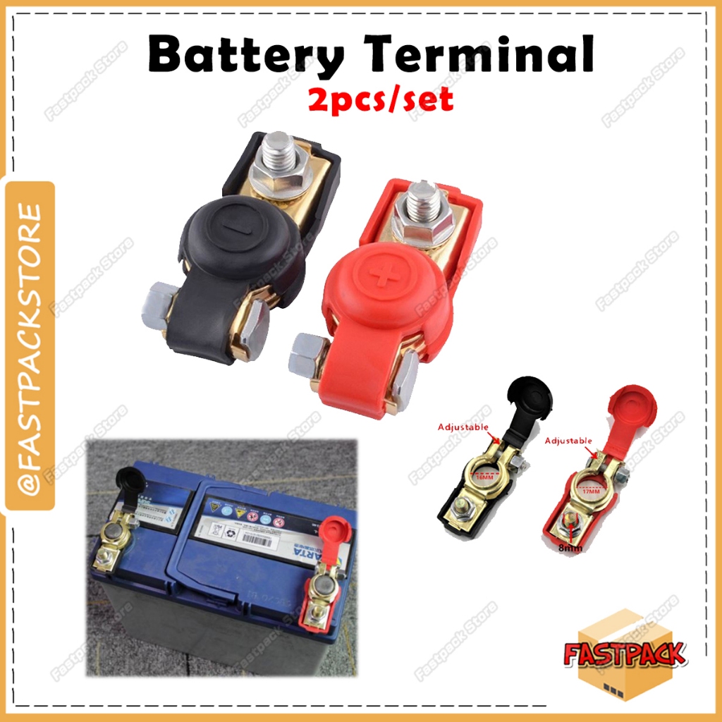 12V Battery Terminal Red Black Car Quick Release Battery Terminals ...