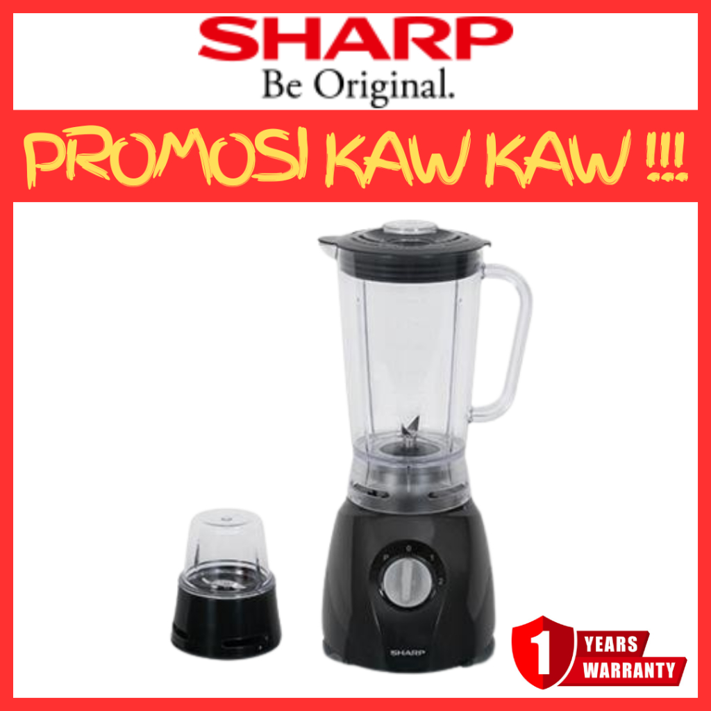 SHARP EM131BK KITCHEN BLENDER 350W, 1.25L JUG, WITH DRY MILL. BLENDER ...