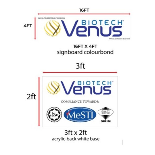 SIGNBOARD( CUSTOM MADE ) , Size : 4f x 20f signboard RM950.00 Sahaja ...