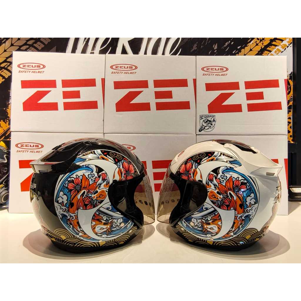 ZEUS ZS-609 OPEN FACE HELMET | Shopee Malaysia
