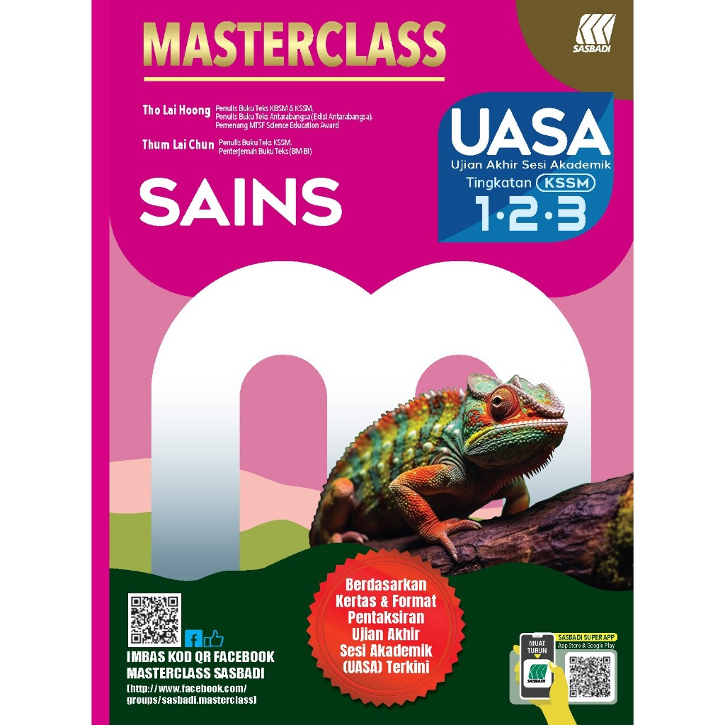 [tny] Sasbadi Masterclass Uasa Kssm 【tingkatan 1 2 3】buku Rujukan