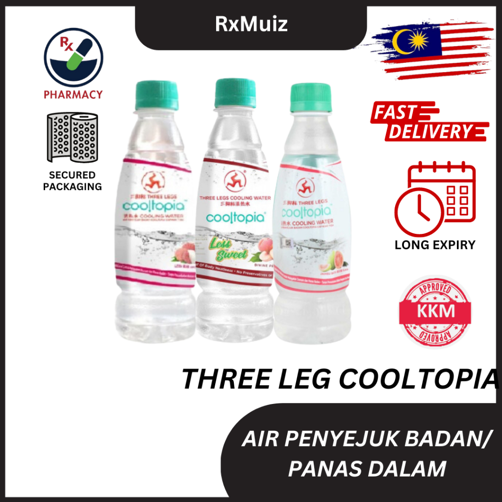 COOLTOPIA COOLING WATER 320ML (LYCHEE/GUAVA/PEACH) | Shopee Malaysia