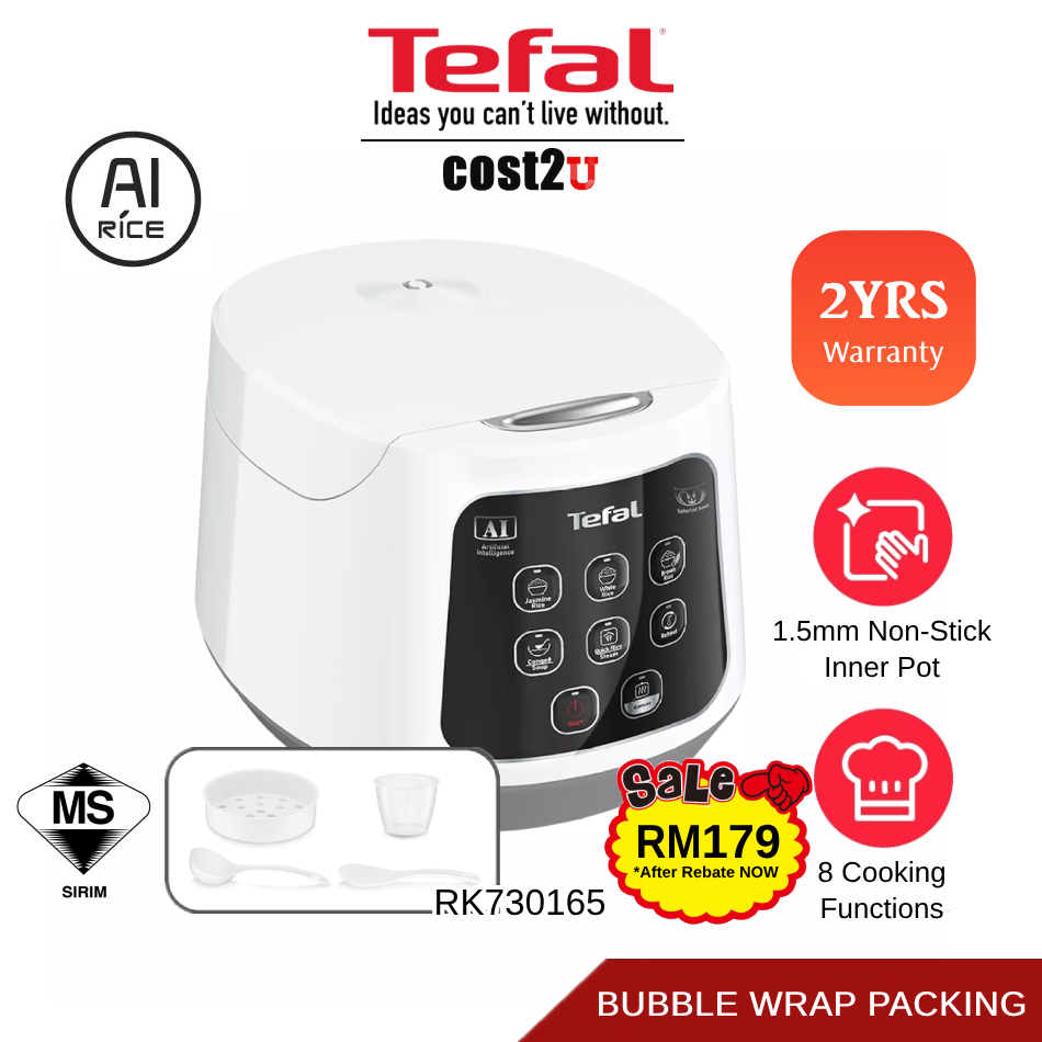 Tefal 1.0L (6 Cups) Easy Compact AI Smart Rice Cooker RK730 RK7301 Baby Porridge Cooker Periuk ...