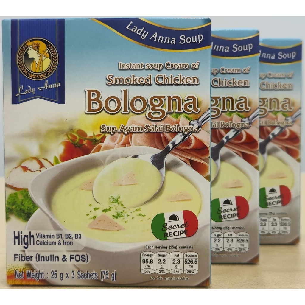 Lady Anna Instant Soup Cream of Smoked Chicken Bologna (3 Boxes ...