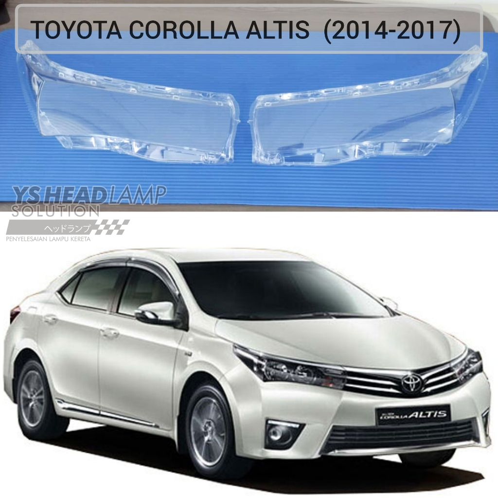 TOYOTA COROLLA ALTIS HIGH SPEC (2014-2017) 14 15 16 17 HEADLAMP COVER ...
